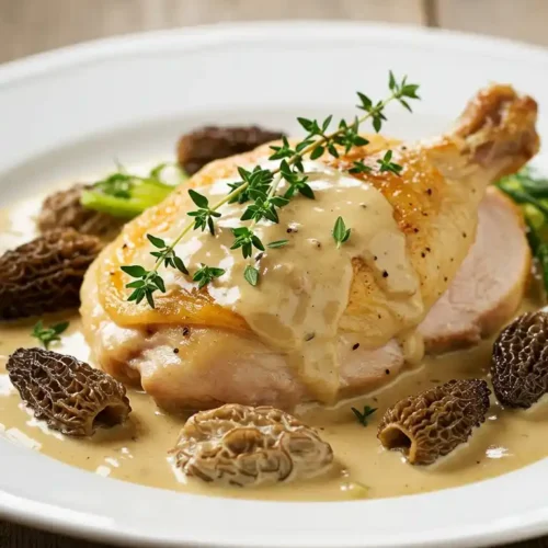Poulet de Bresse au Vin Jaune et Morilles - Poulet recettes